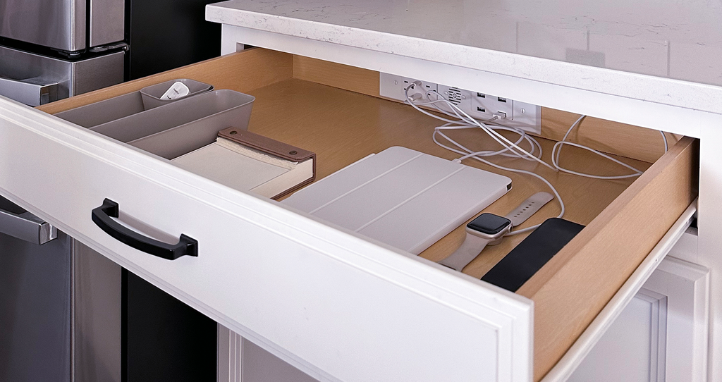 Create A Modern Kitchen Charging Zone – Docking Drawer